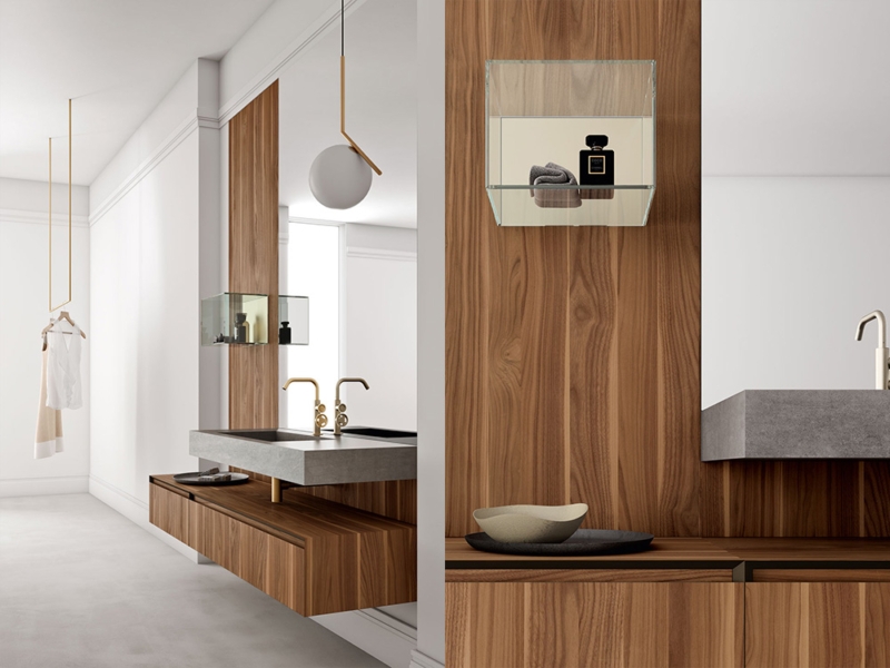 Bagno di design in Noce naturale | Arredamento Mobili ArredissimA