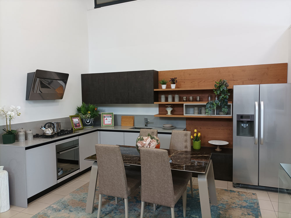 Cucina Angolare Nebbia E Miele | Arredamento Mobili ArredissimA